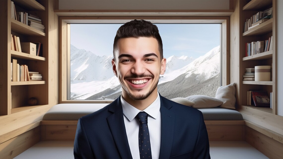 Reading Nook Virtual Background Bundle Set of 4 Bookshelf, Window, View ...