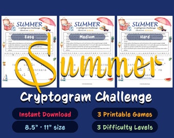 Summer Word Search Puzzle Pack - 3 Printable Games: Easy, Medium, Hard ...