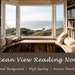 Reading Nook Virtual Background - Ocean View, Beach, Bookshelf, Bay ...