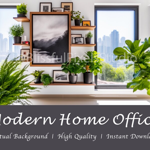 Modern Office Windows Background Digital - Etsy