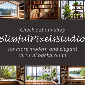 Reading Nook Virtual Background - Peaceful Forest, Bookshelf, Window ...