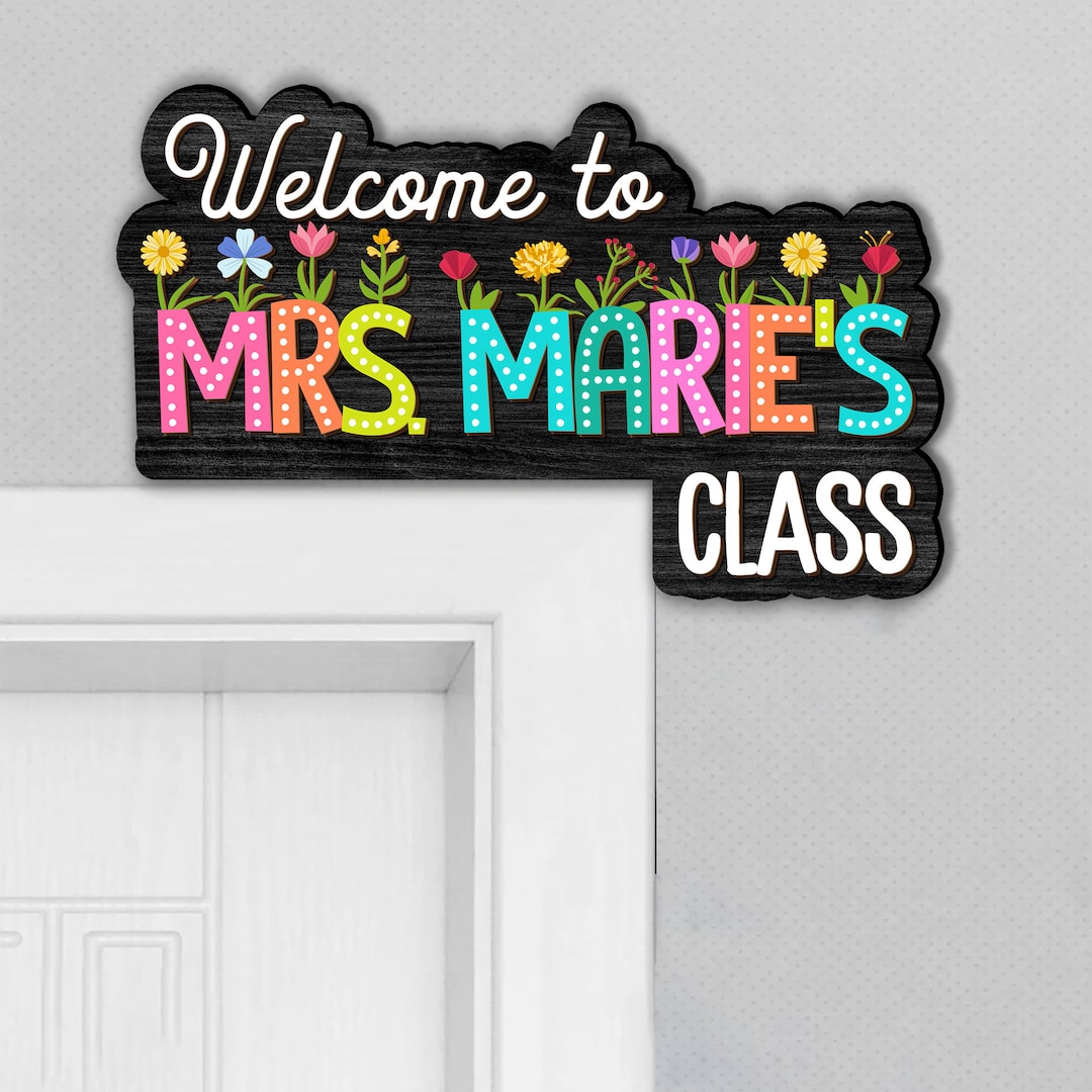 Personalized Teacher Appreciation Gift, Custom Flower Teacher Name ...