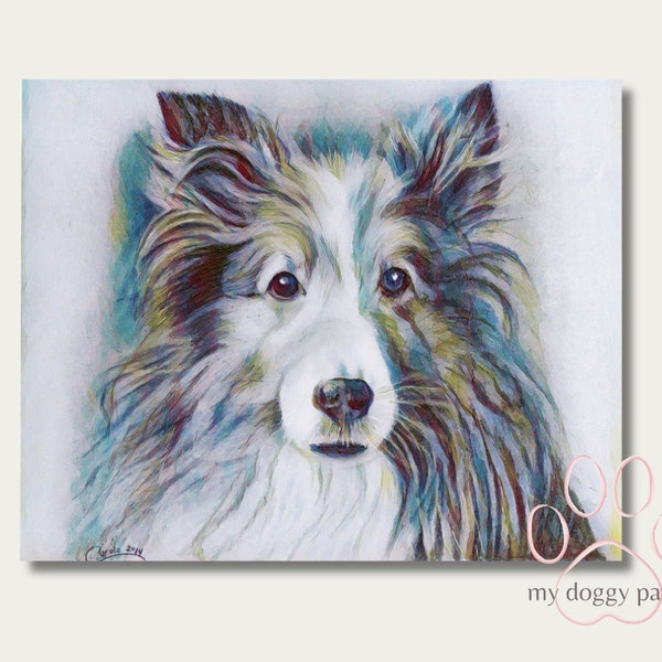 Sheltie Dog Art - Etsy