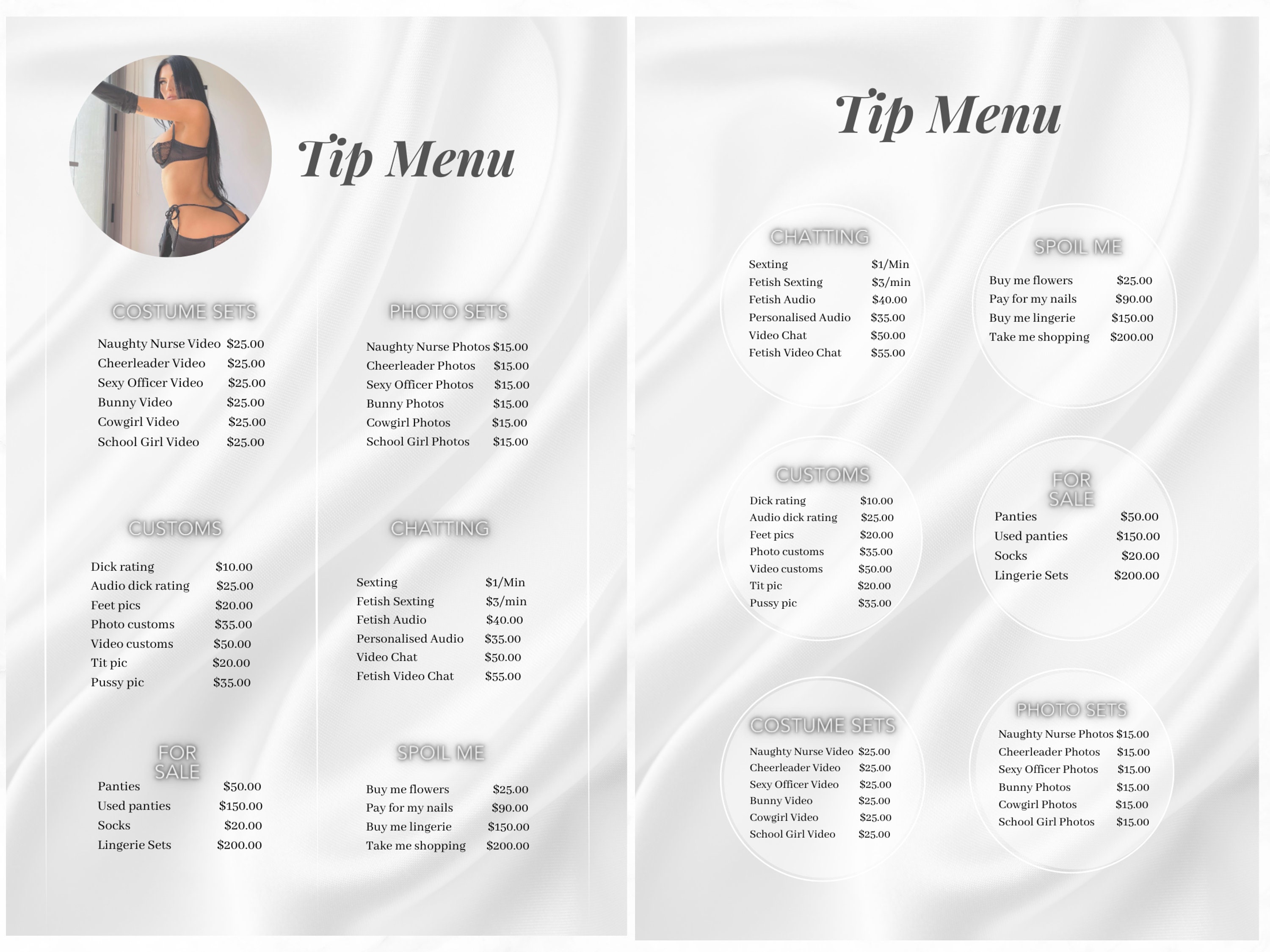 Luxe Silk Tip Menu Templates 7 Customisable Templates to Elevate Your ...