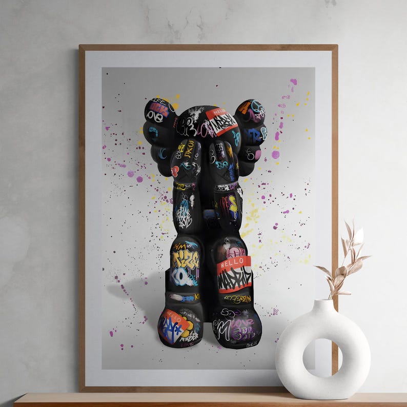 Kaws Graffiti Poster 3 Set 01, Hypebeast Toys Poster, Figure Printable ...