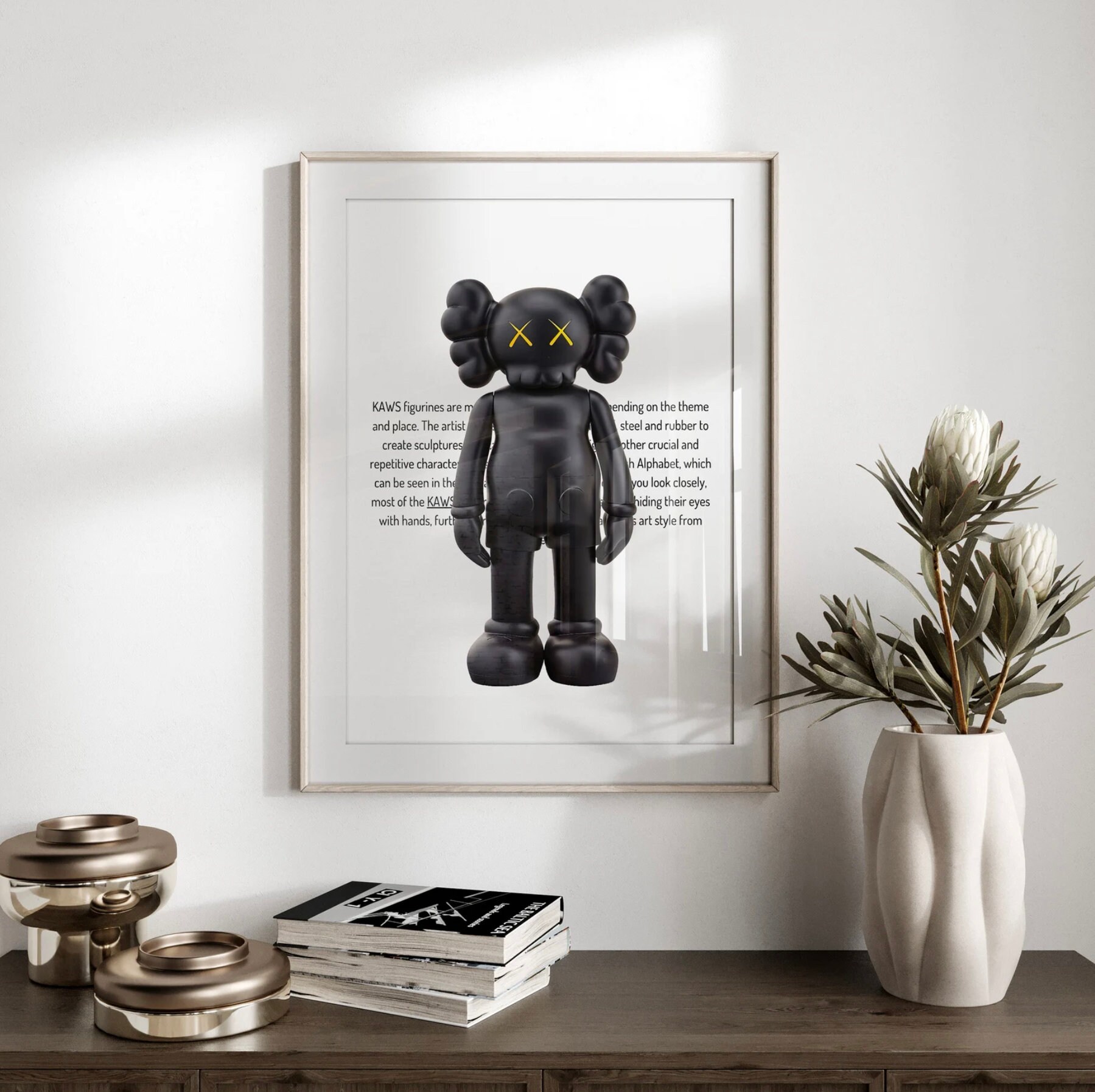 Kaws Poster Set, Hypebeast Toys Poster Set of 3, Figure Printable Wall ...