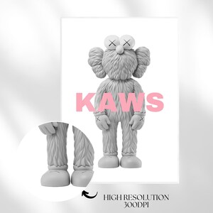 Kaws Simple Pink Duo Poster, Hypebeast Toys Poster, Figure Printable ...