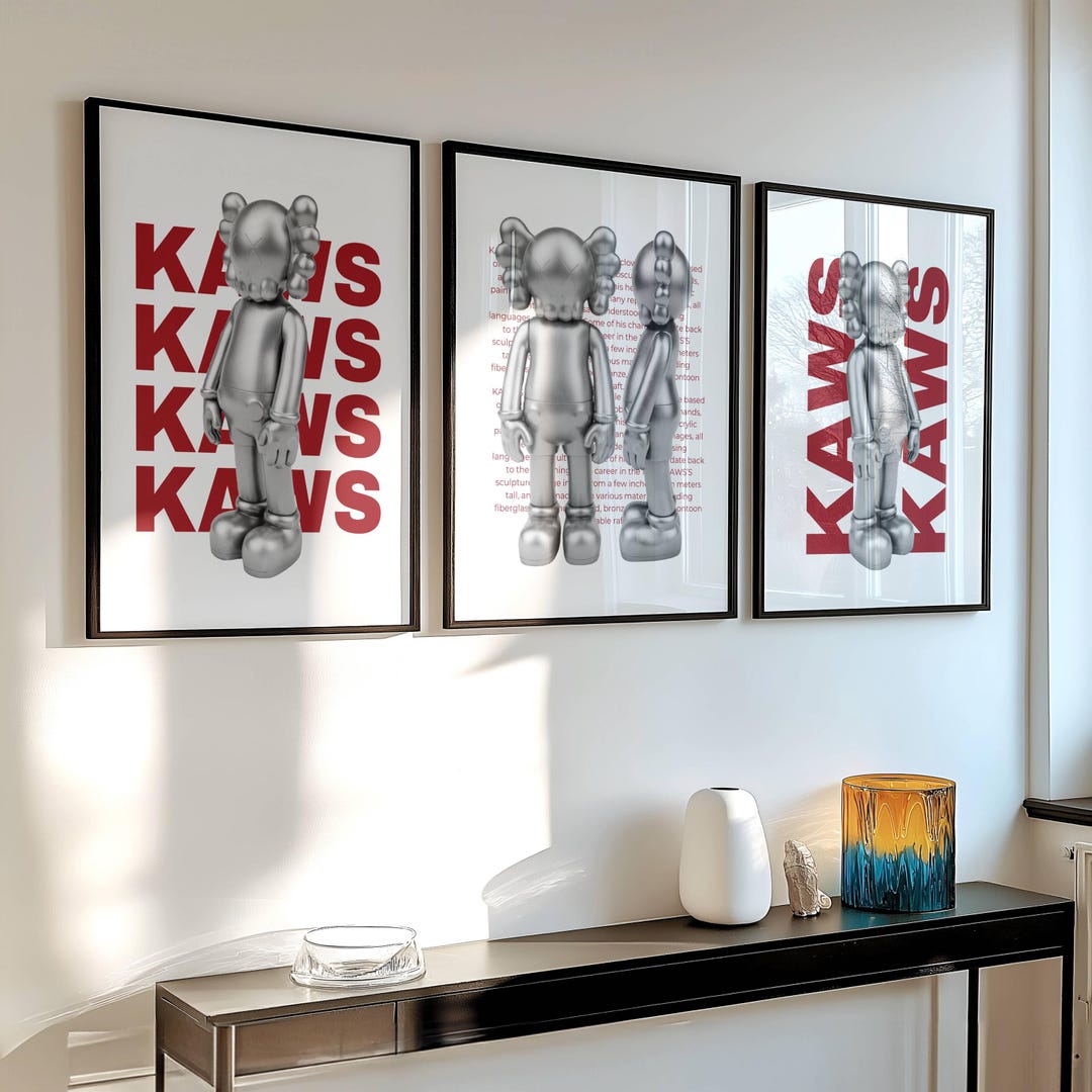 Hypebeast Toys Poster Set: Kaws Inspired Figure Art (digital Download ...
