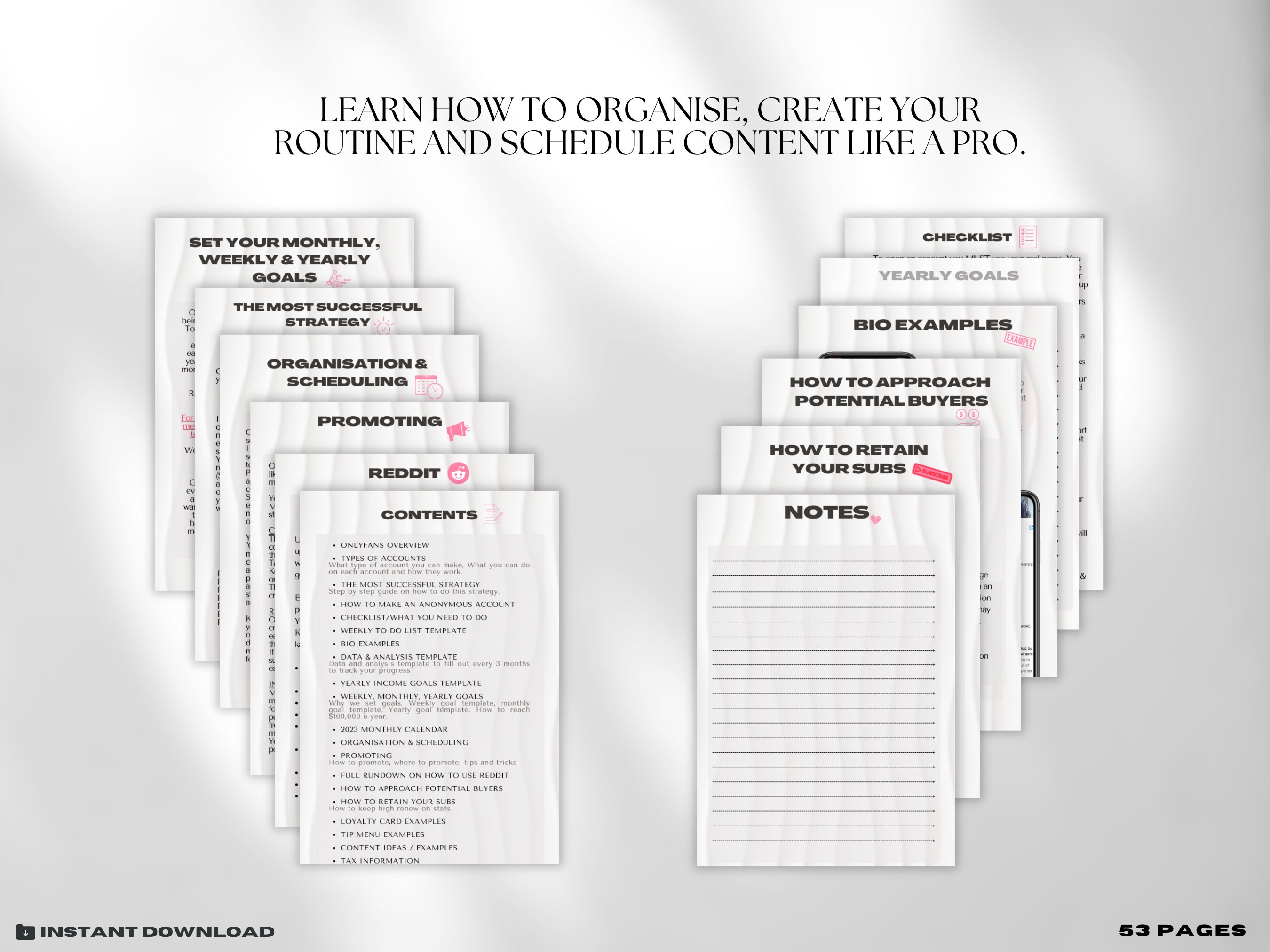 2024 Onlyfans ALLINONE Bundle Onlyfans Planner, Onlyfans Captions ...