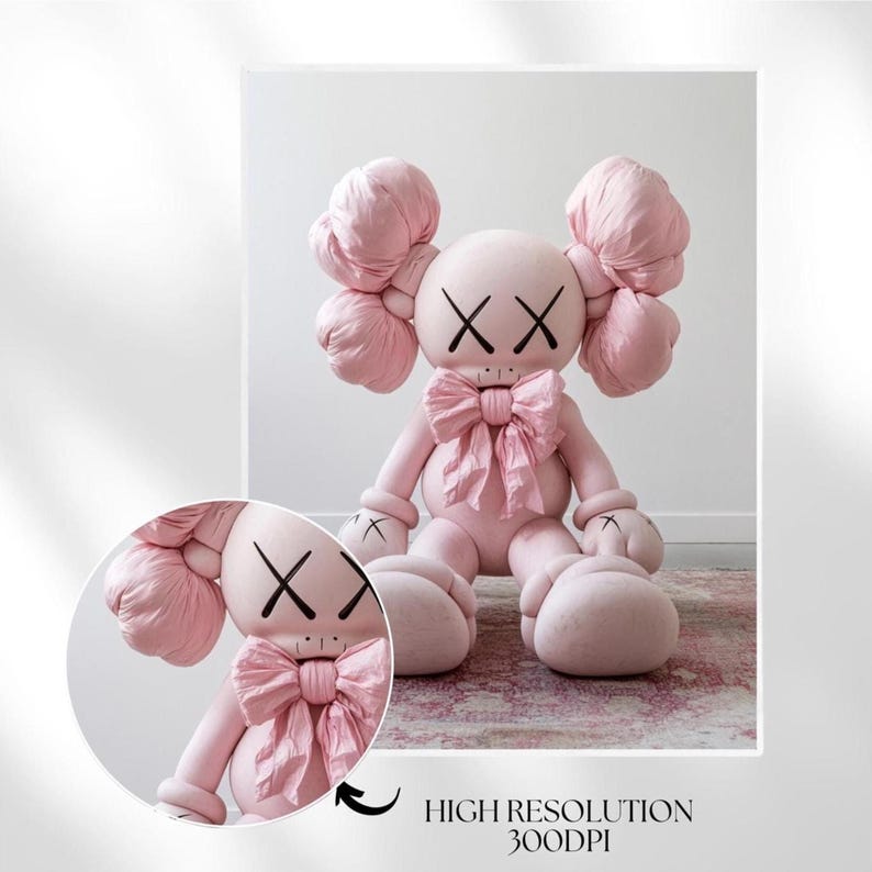 Kaws Girl Poster, Hypebeast Toys Poster, Figure Printable Wall Art ...