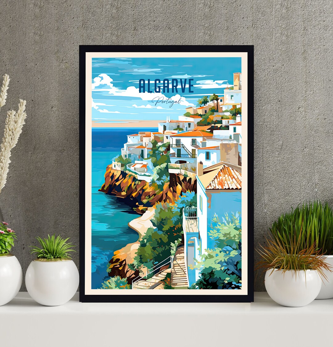 Algarve Poster Algarve Print Algarve Art Portugal Poster - Etsy
