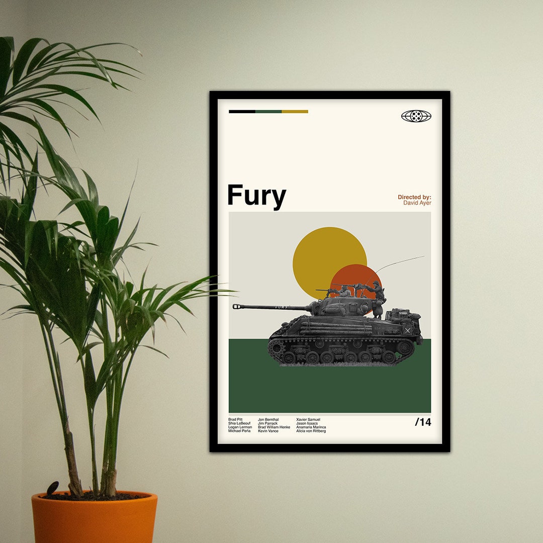 Fury Poster Fury Movie Poster Minimalist Art Vintage - Etsy