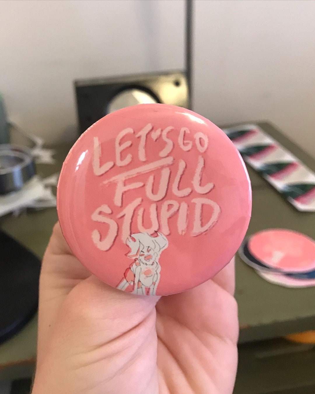 Lets Go Full Stupid BUTTON - Etsy