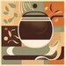 Modern Coffee Prints (collection 3): Collection of 5 Abstract Digital ...