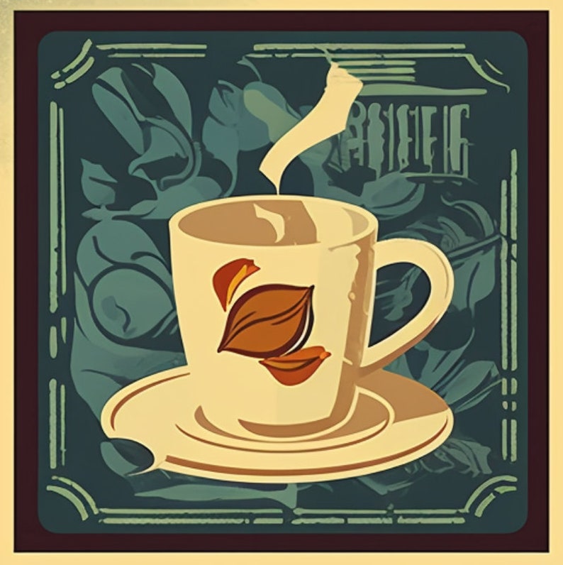 Retro Coffee Prints (collection 1): Collection of 4 Digital Art for ...