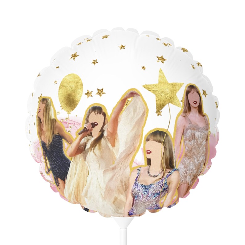 Taylor Swift Birthday Balloon, Custom Name Birthday Baloon, round and ...