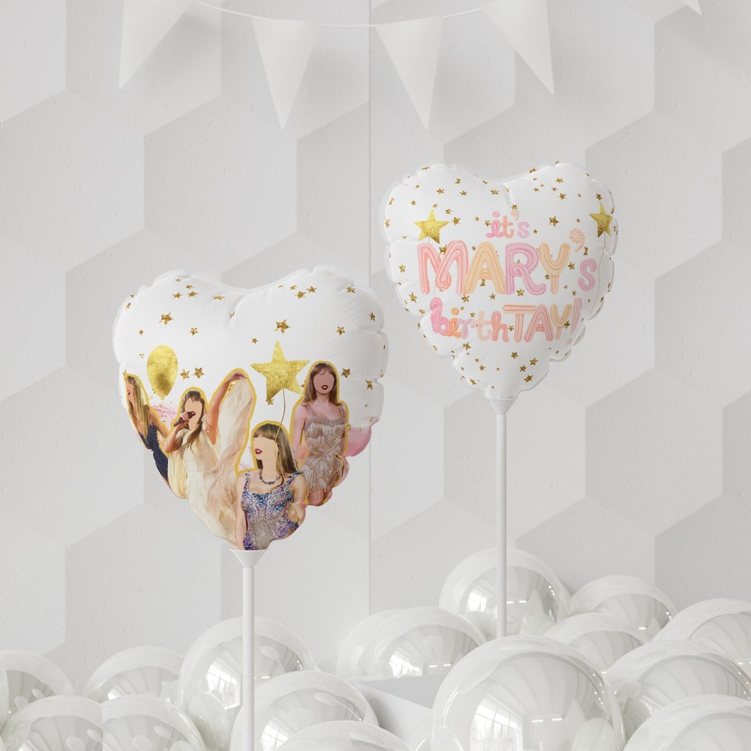 Taylor Swift Birthday Balloon, Custom Name Birthday Baloon, round and ...