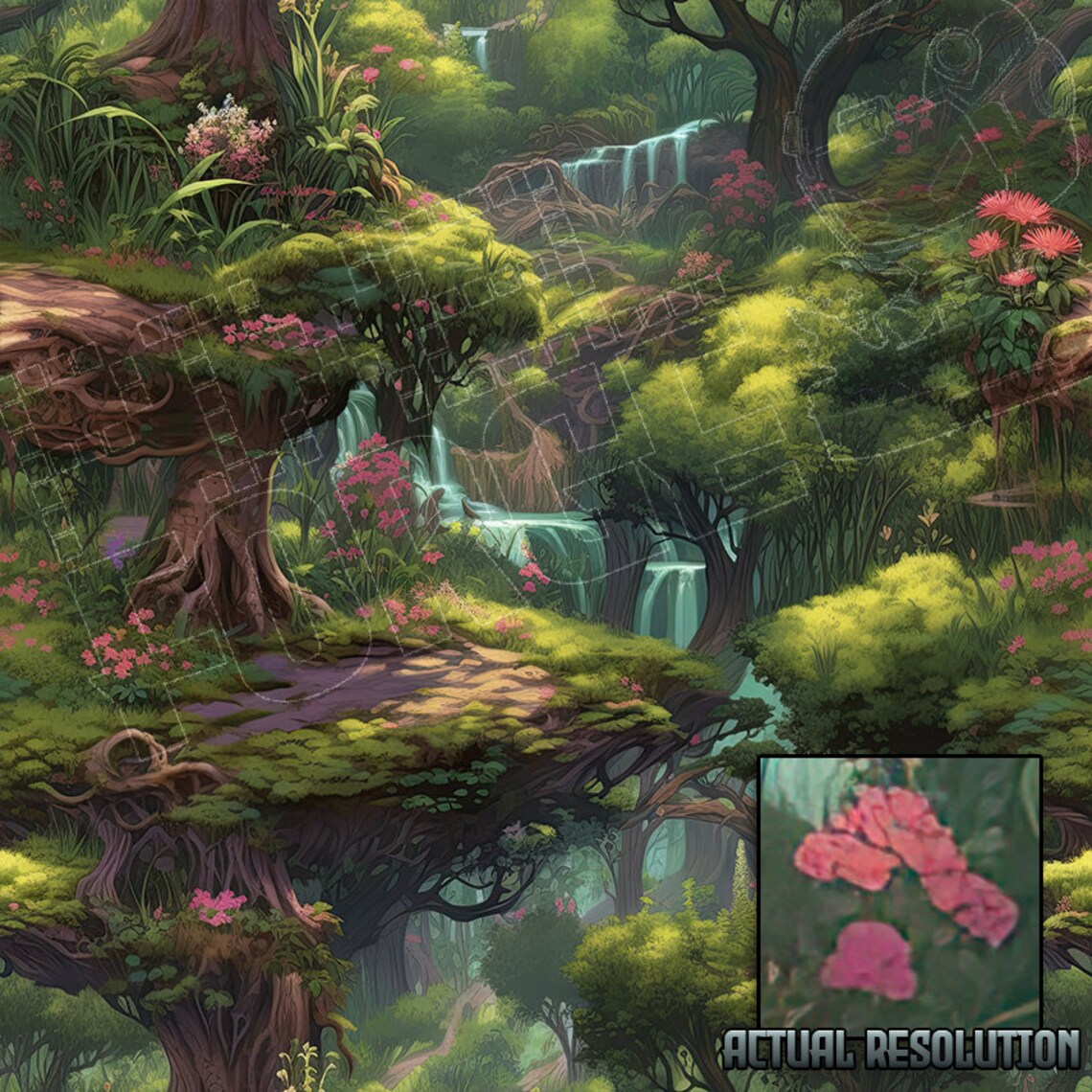 Tiling Fantasy Forest - Etsy