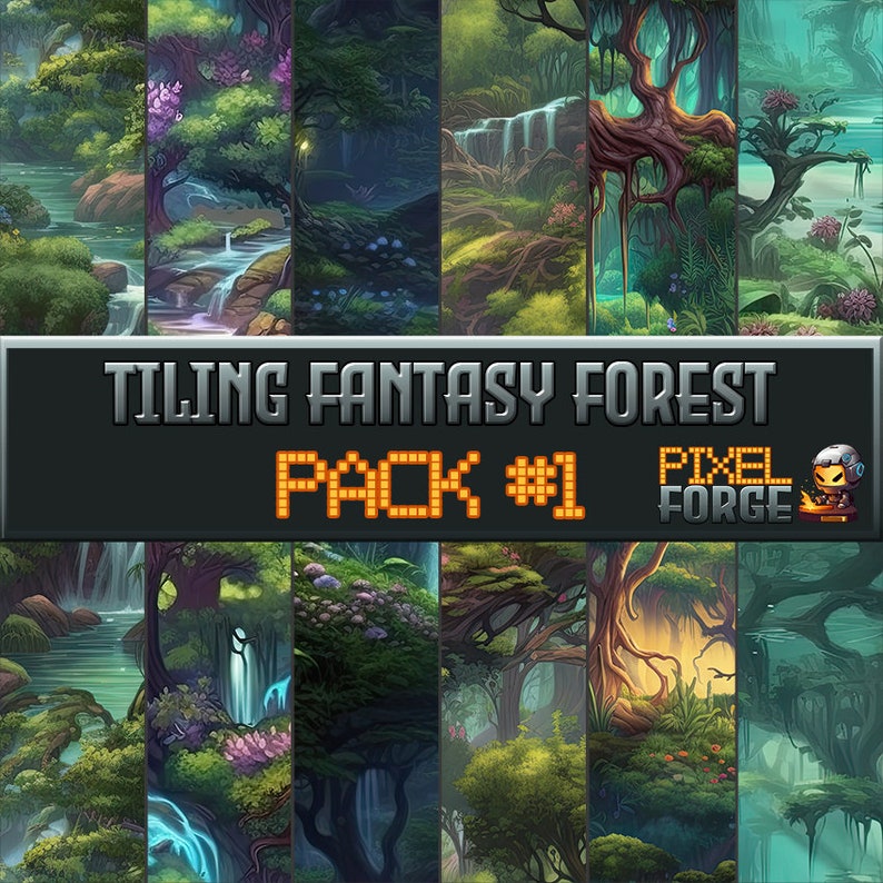 Tiling Fantasy Forest - Etsy