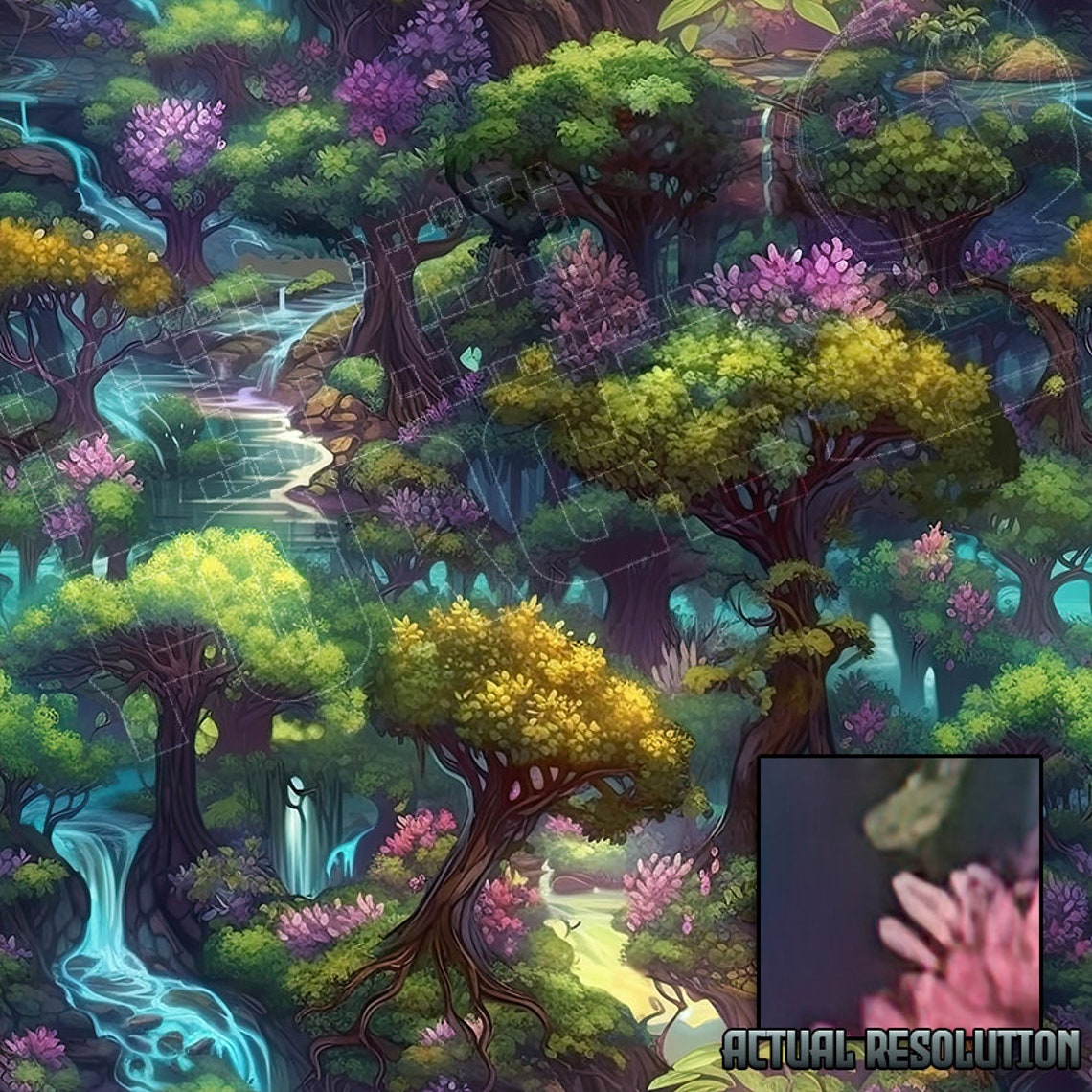 Tiling Fantasy Forest - Etsy