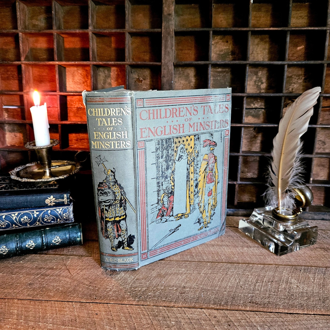 1909 the Children's Book of English Minsters by Elizabeth Grierson ...