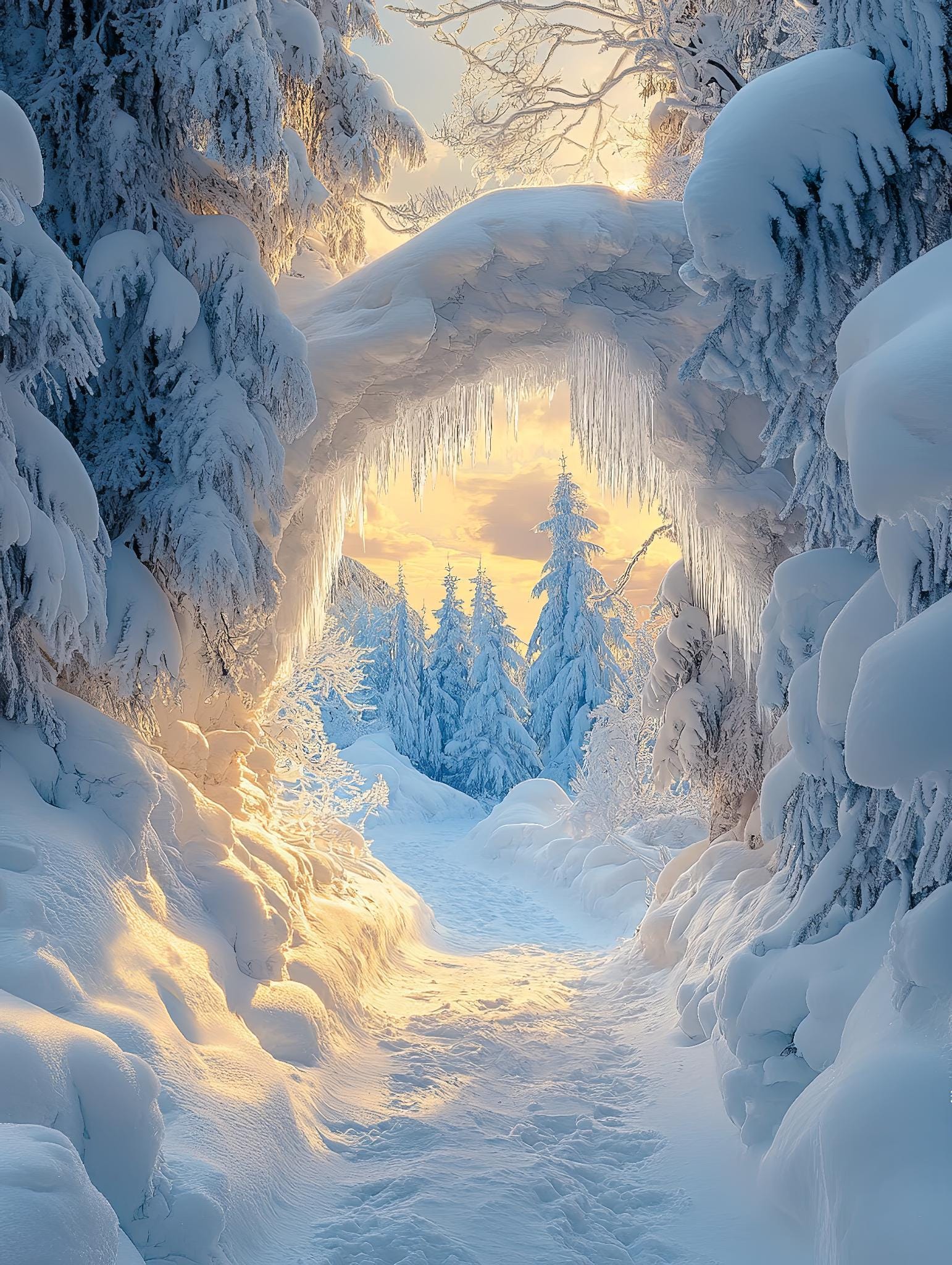 Cozy Winter Wonderland Digital Backdrops, Snow Scenes Backgrounds ...