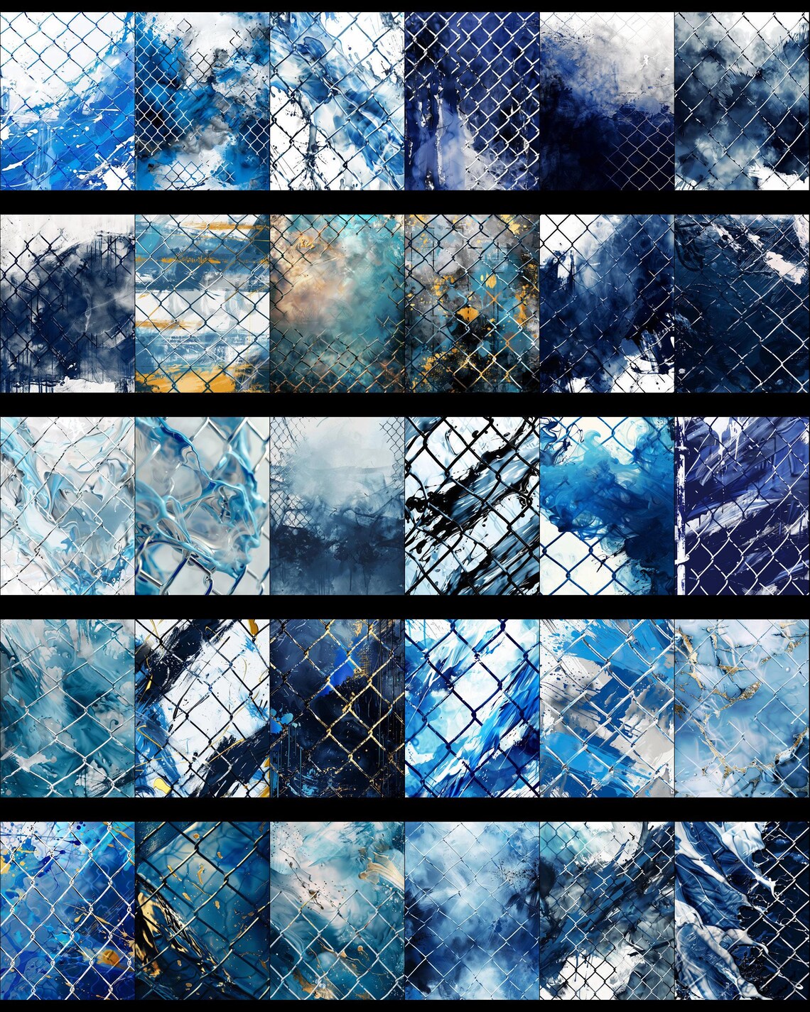 30 Blue Fence Sport Backdrops Bundle Athlete Team Poster Senior Banner ...