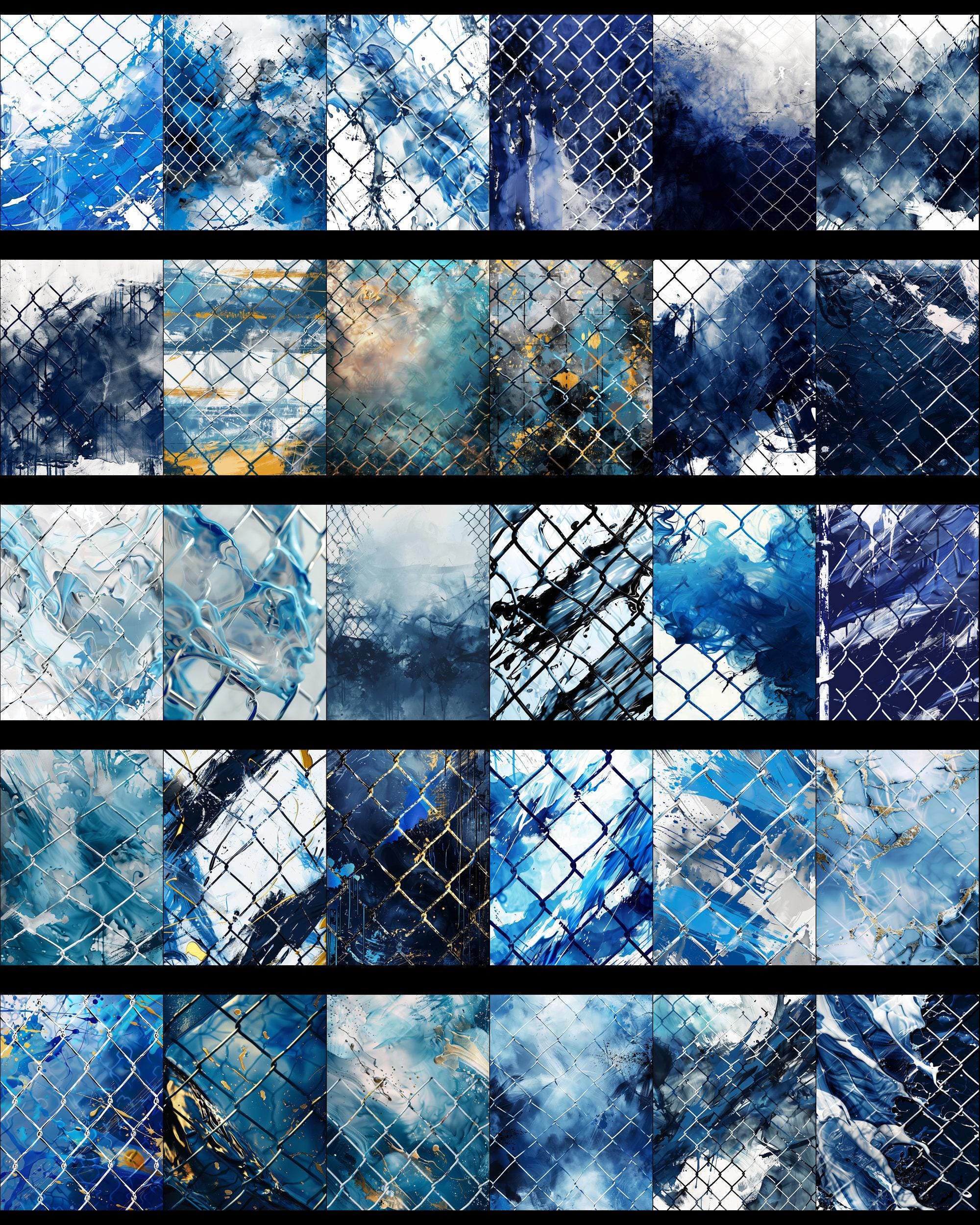 30 Blue Fence Sport Backdrops Bundle Athlete Team Poster Senior Banner ...