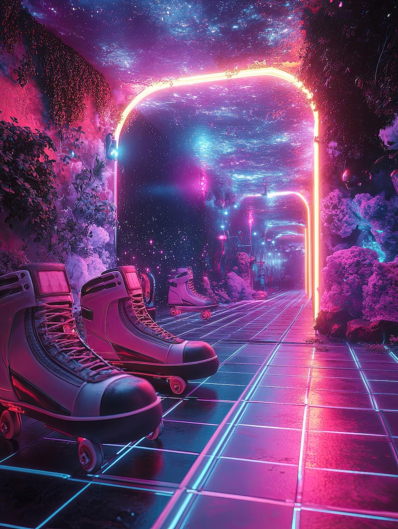 Fun 80s Digital Backdrops, Retro Digital Backgrounds, 1980s Party ...