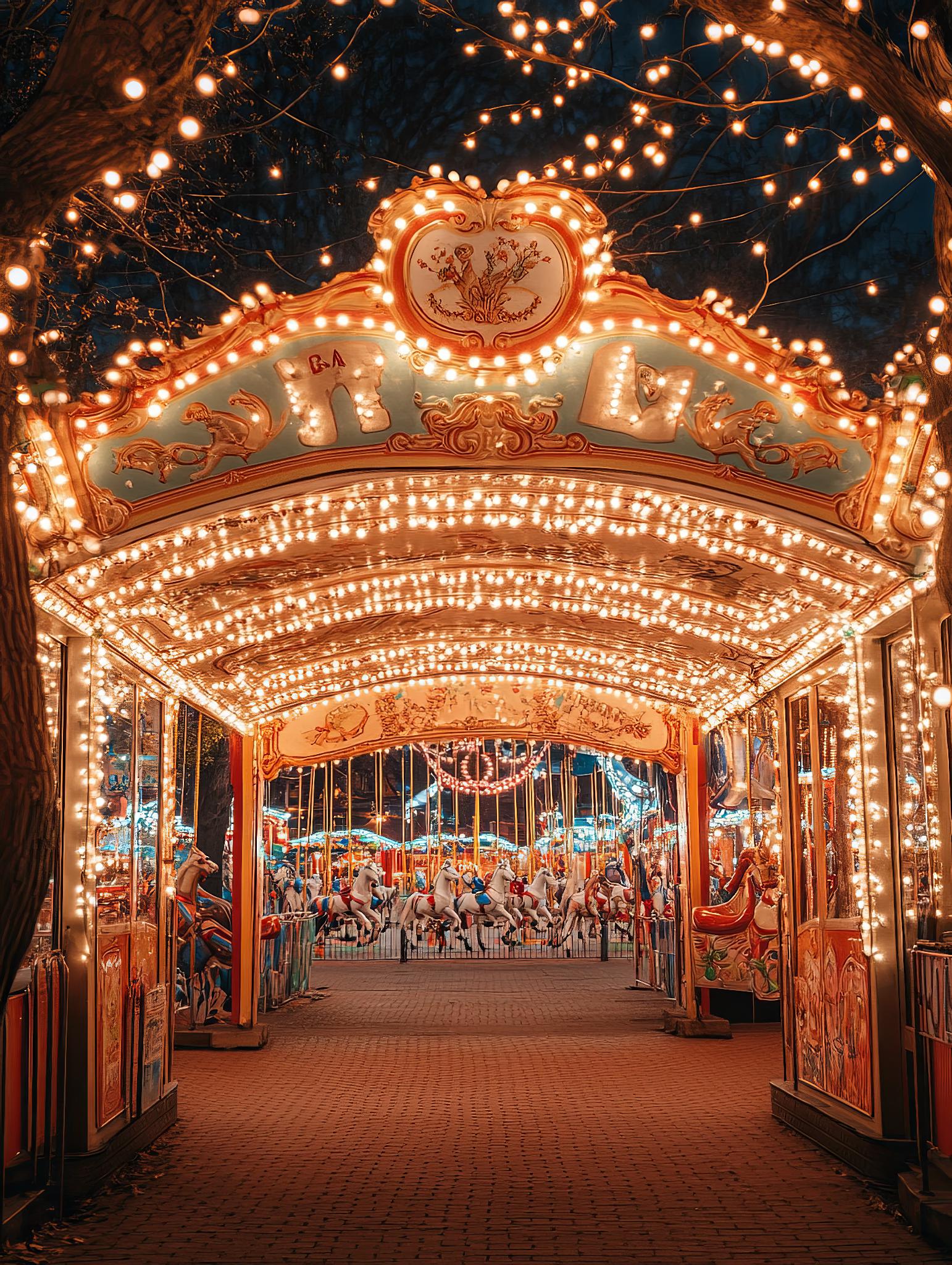 Enchanted Carnival Digital Backdrops, 24 High Resolution Backgrounds ...