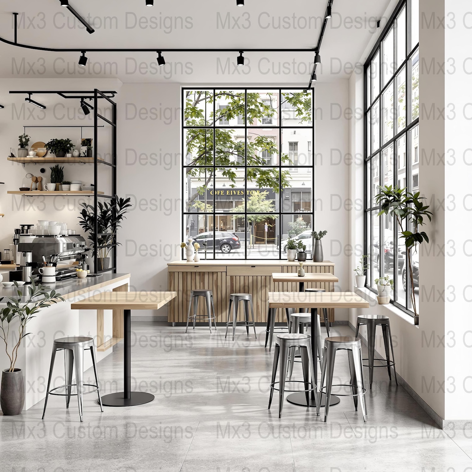 23 Coffee Shop Interiors Digital Backdrops, High Resolution Cafe ...