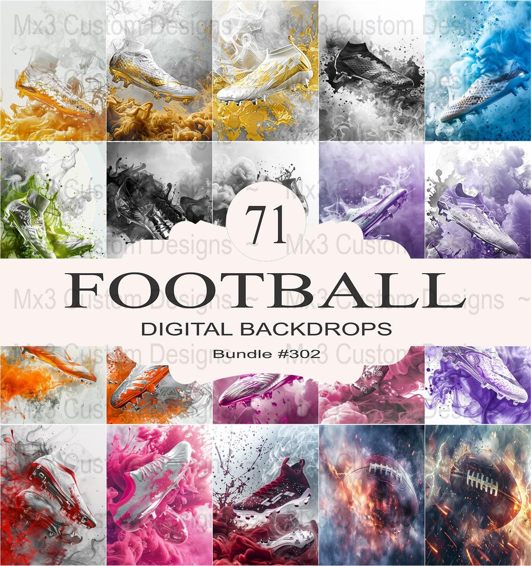 Football Digital Backdrops Bundle, High Resolution Sports Backgrounds ...