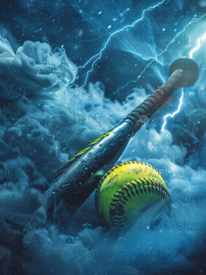 Softball Digital Photography Backdrops Bundle, Sports Themed Digital ...