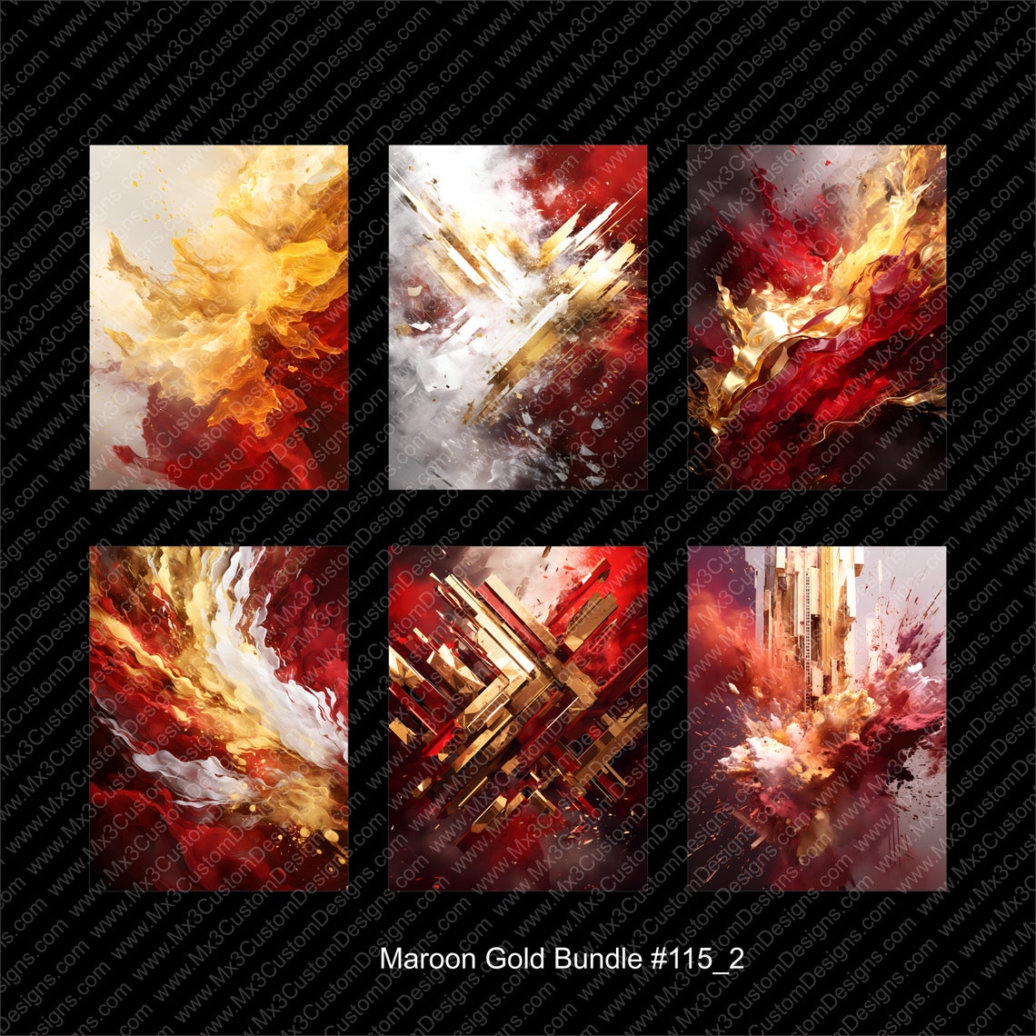 12 Maroon & Gold Digital Backgrounds 18x24 Inch High - Etsy