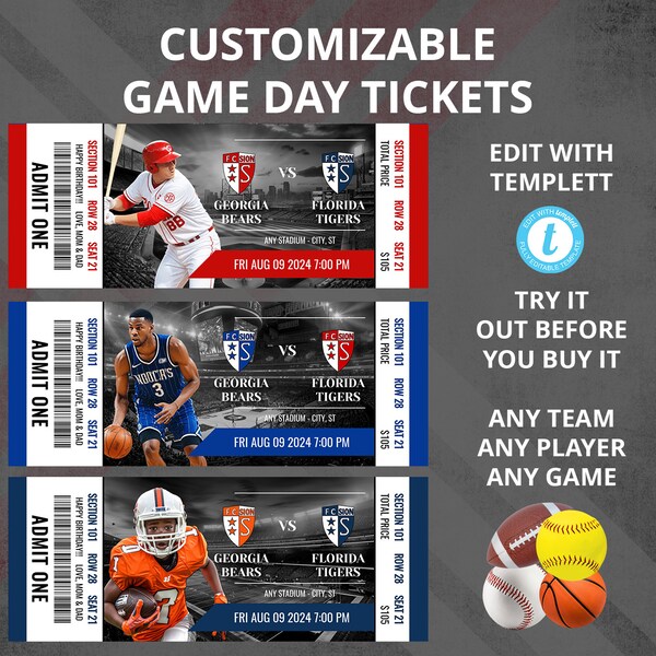 Baseball Ticket - Etsy
