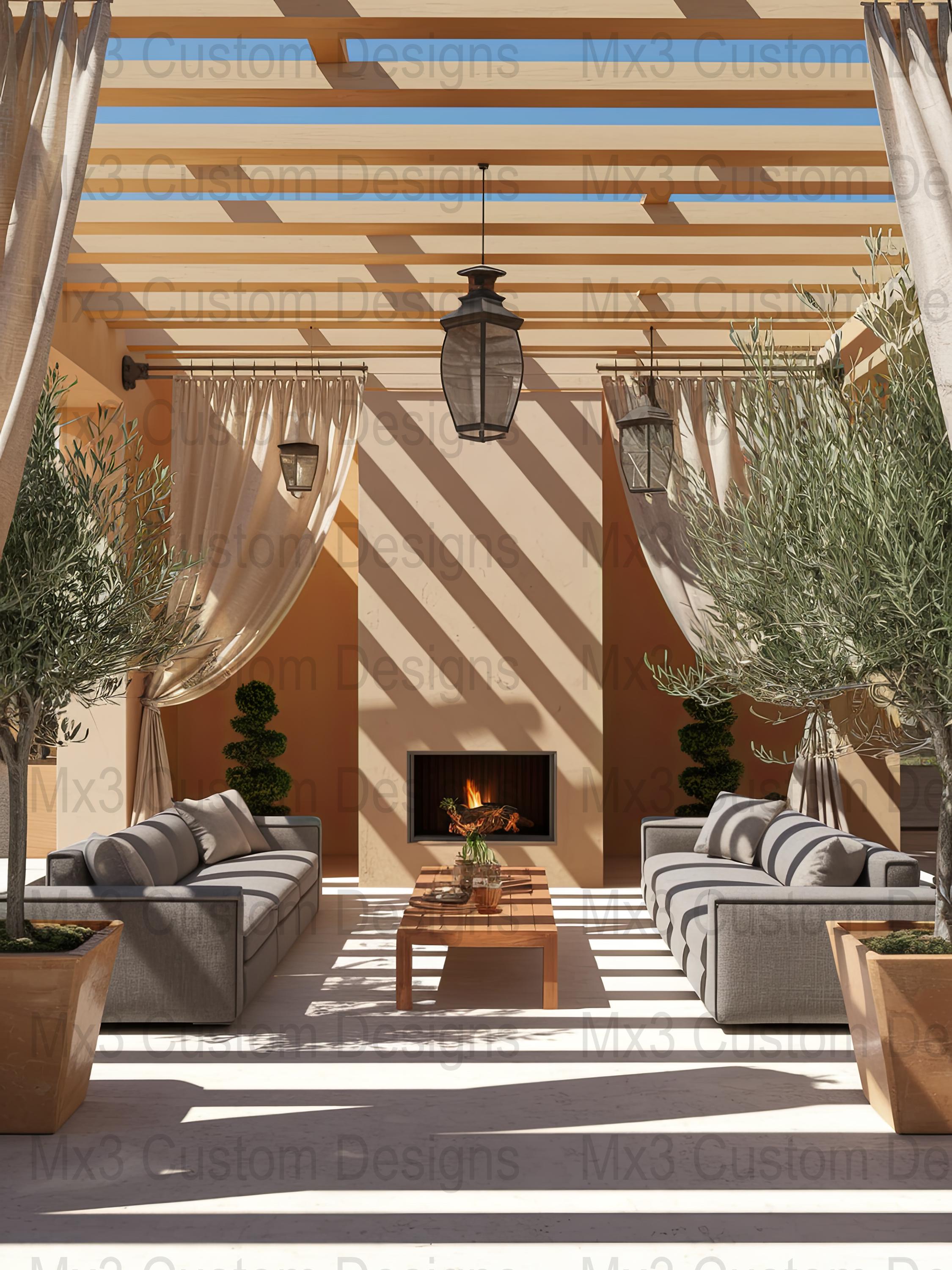 Outdoor Living Backdrops, Digital Photography Backdrops, Garden Scenes ...