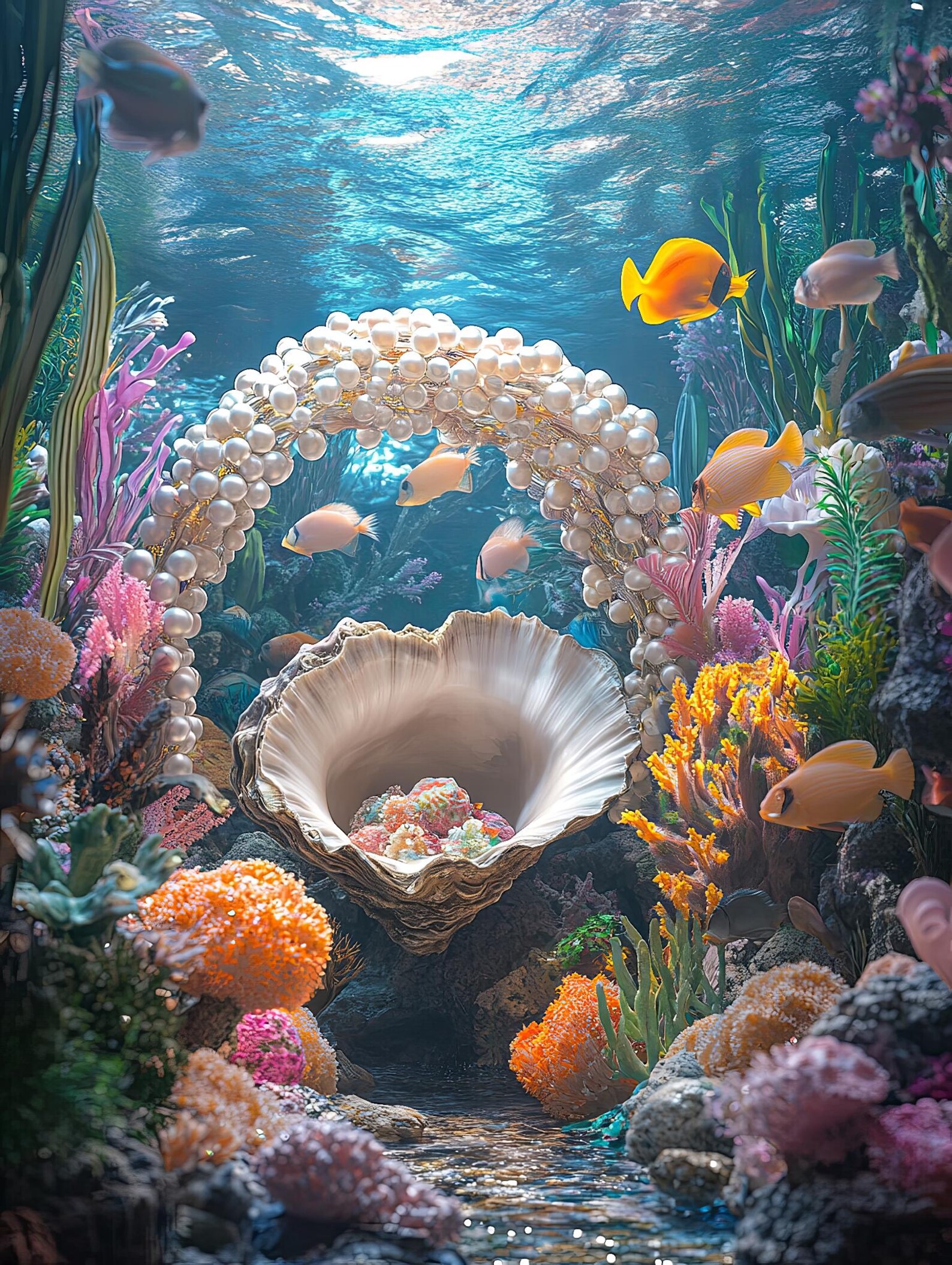 20 Playful Underwater World Digital Backdrops, Magical Ocean Scenes for ...