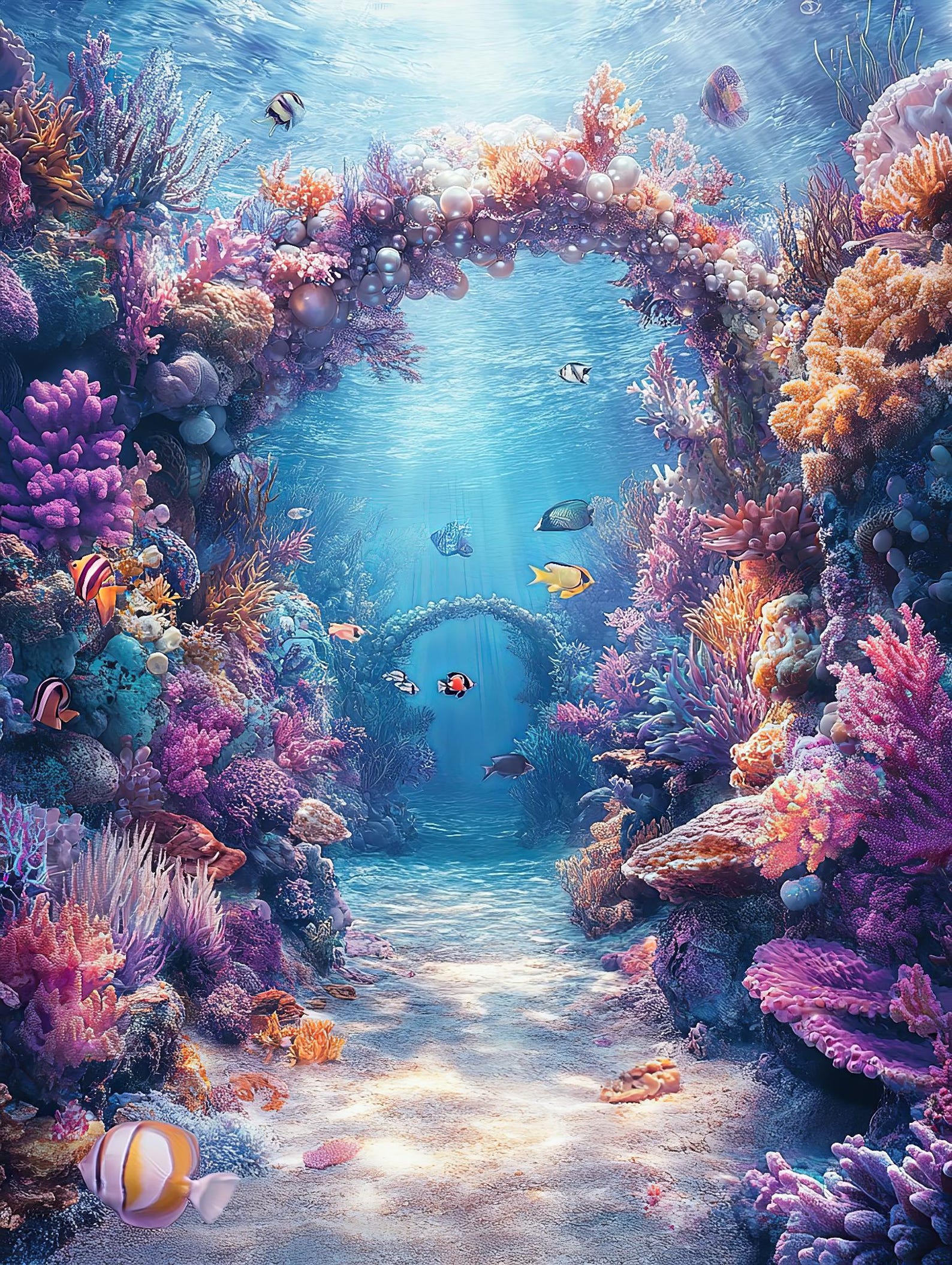 20 Playful Underwater World Digital Backdrops, Magical Ocean Scenes for ...