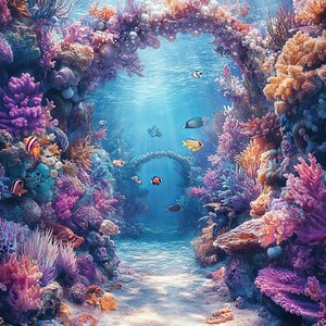 20 Playful Underwater World Digital Backdrops, Magical Ocean Scenes for ...