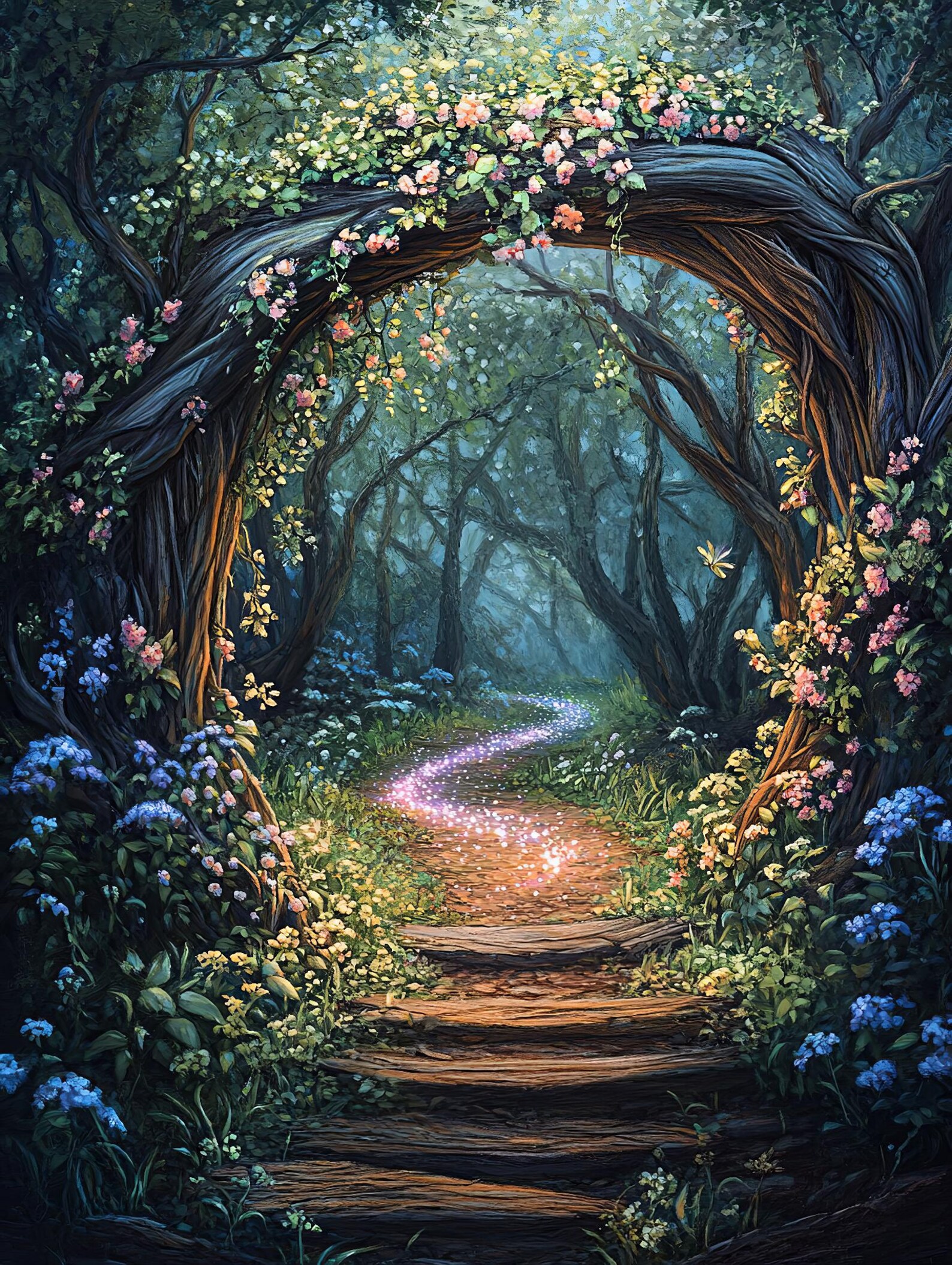 Whimsical Fairy-tale Forest Backdrops, 27 Digital Backdrops Bundle ...