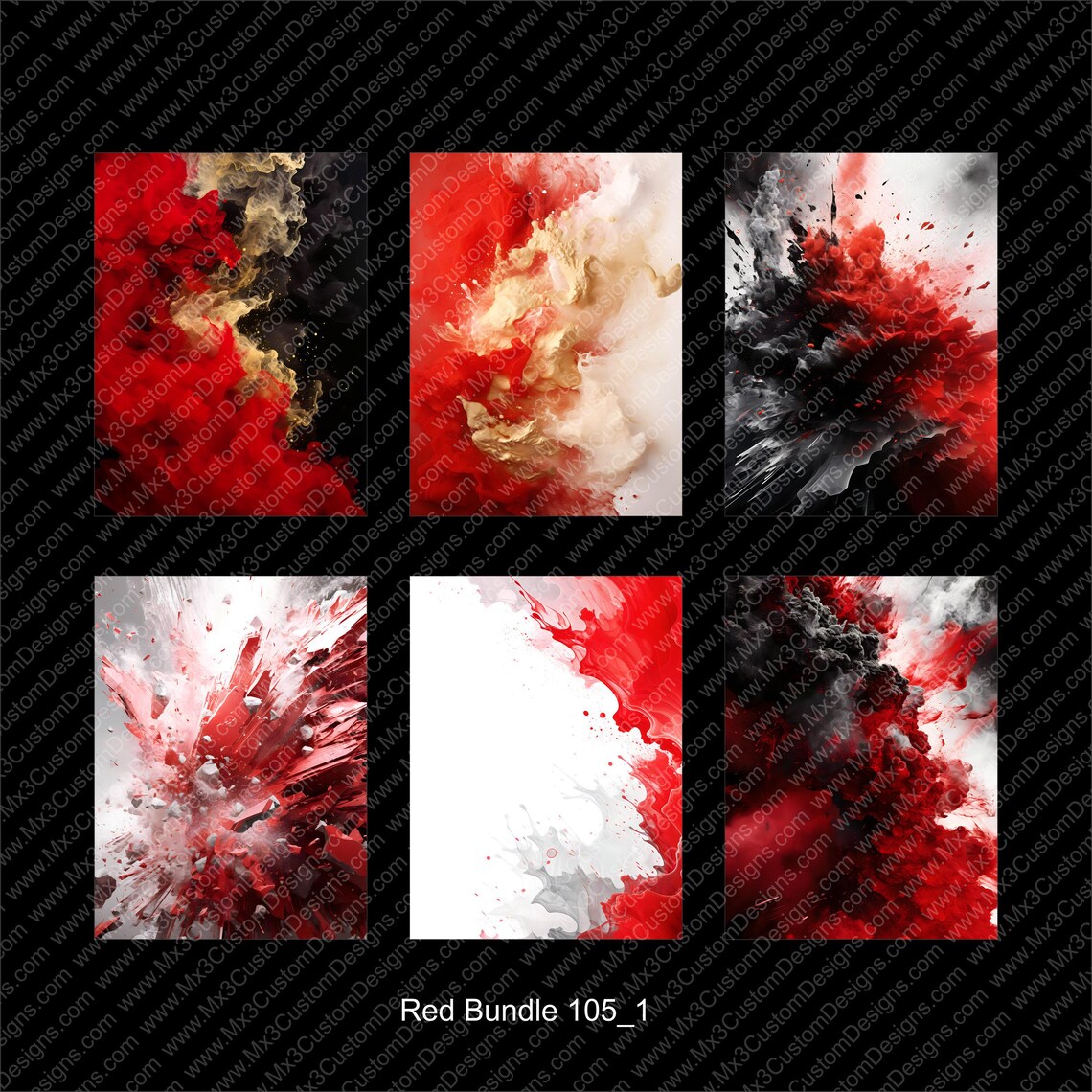 12 Red Digital Backgrounds - 18x24 Inch High Resolution Digital ...