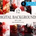 12 Red Digital Backgrounds - 18x24 Inch High Resolution Digital ...
