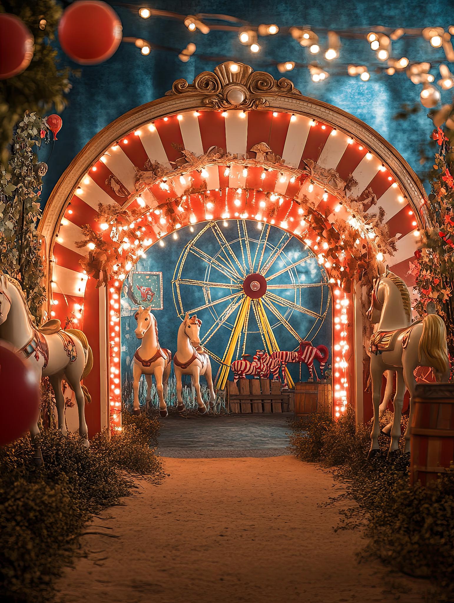 Enchanted Carnival Digital Backdrops, 24 High Resolution Backgrounds ...