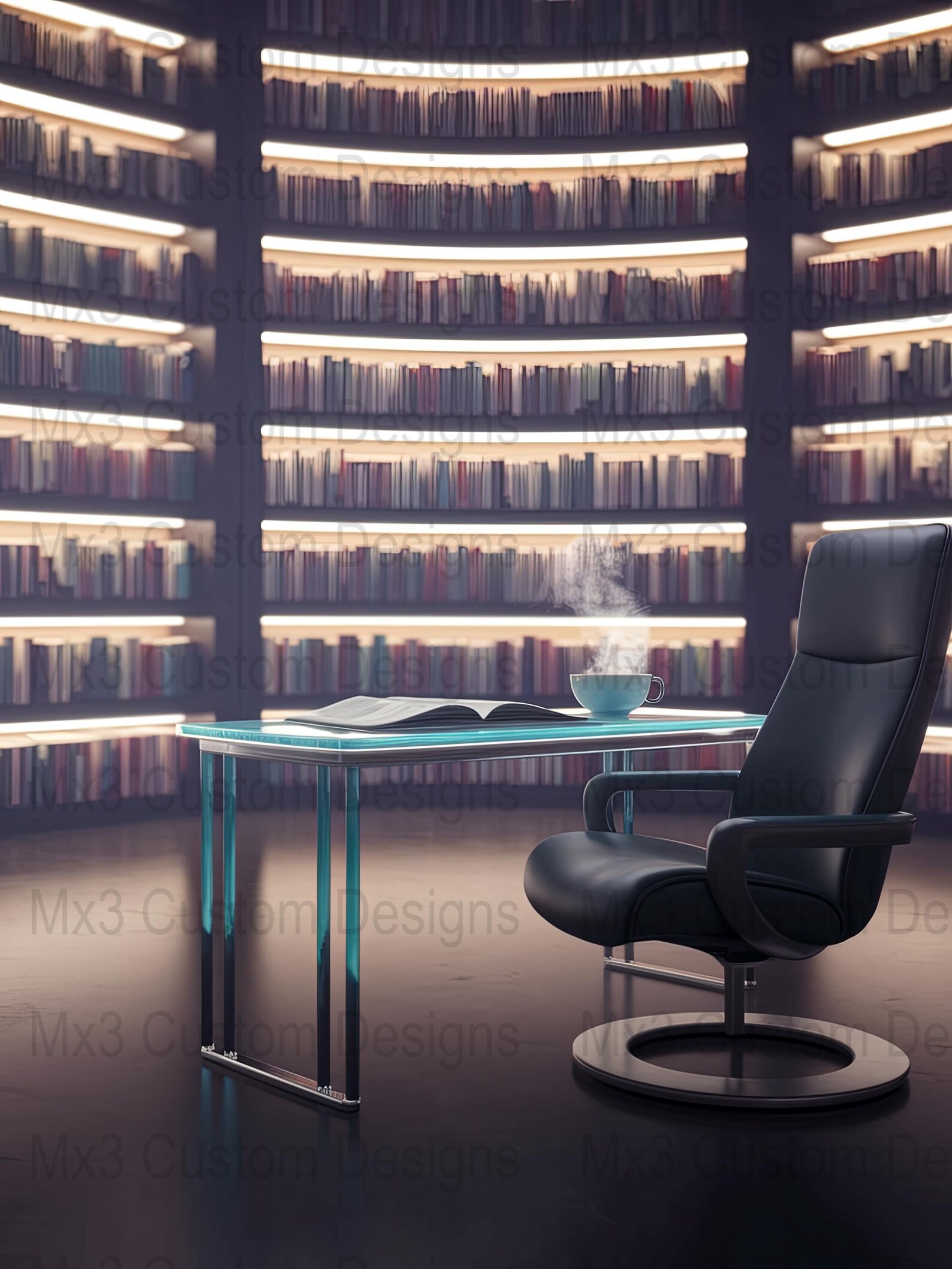 Home Library Digital Backdrops, Cozy Reading Room Backdrop, Bookcase ...