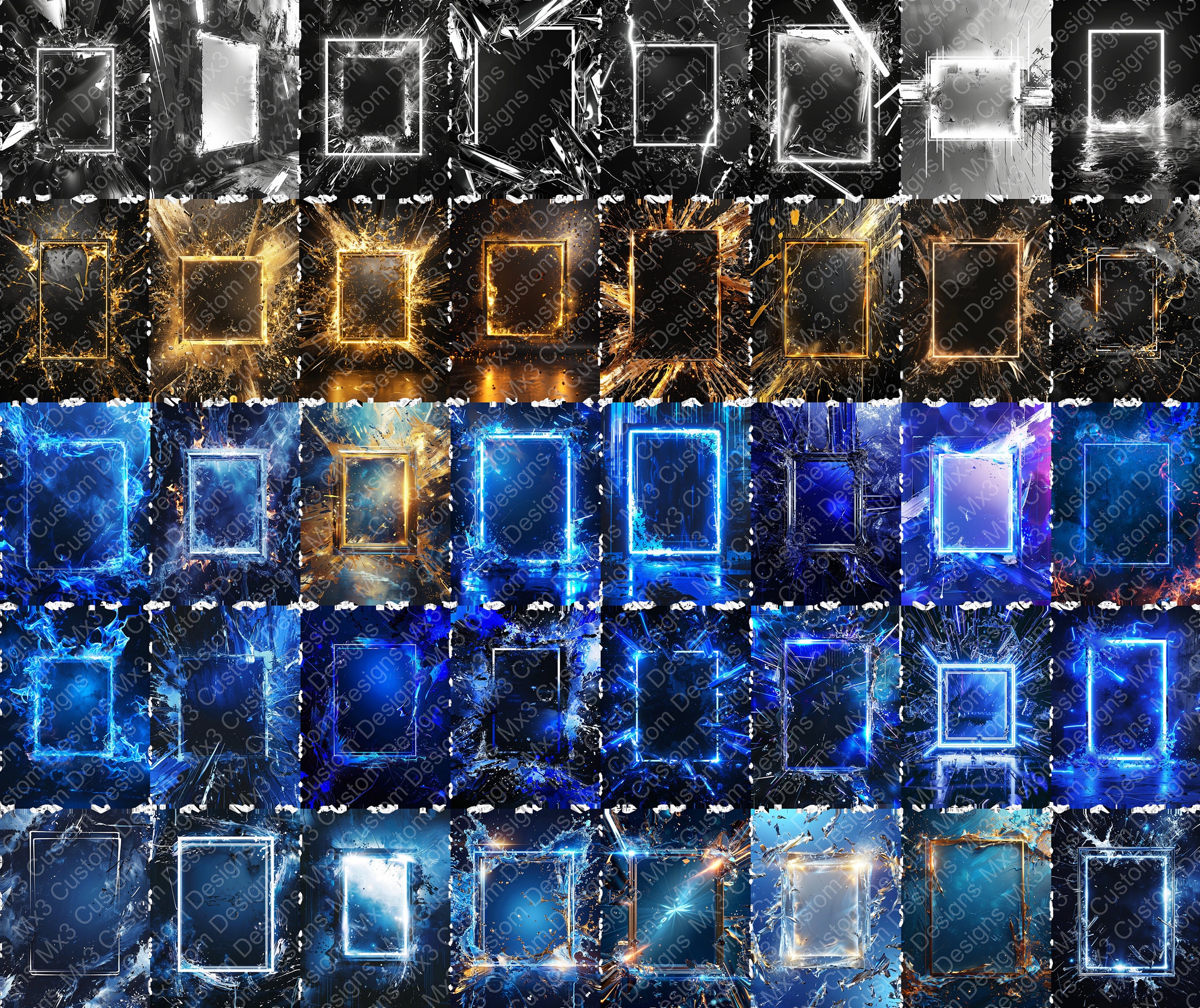 200 Frame Sport Backdrops Bundle Athlete Team Poster Senior Banner ...