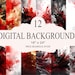 12 Red Digital Backgrounds - 18x24 Inch High Resolution Digital ...