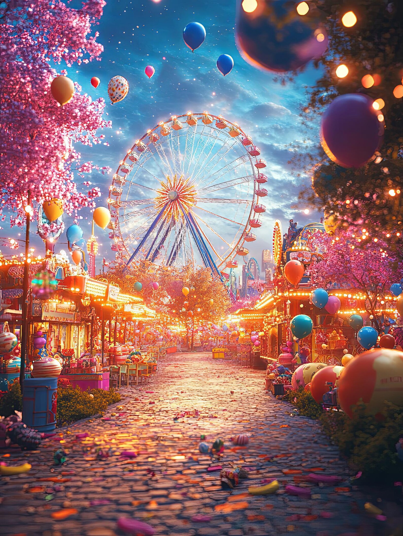 Enchanted Carnival Digital Backdrops, 24 High Resolution Backgrounds ...