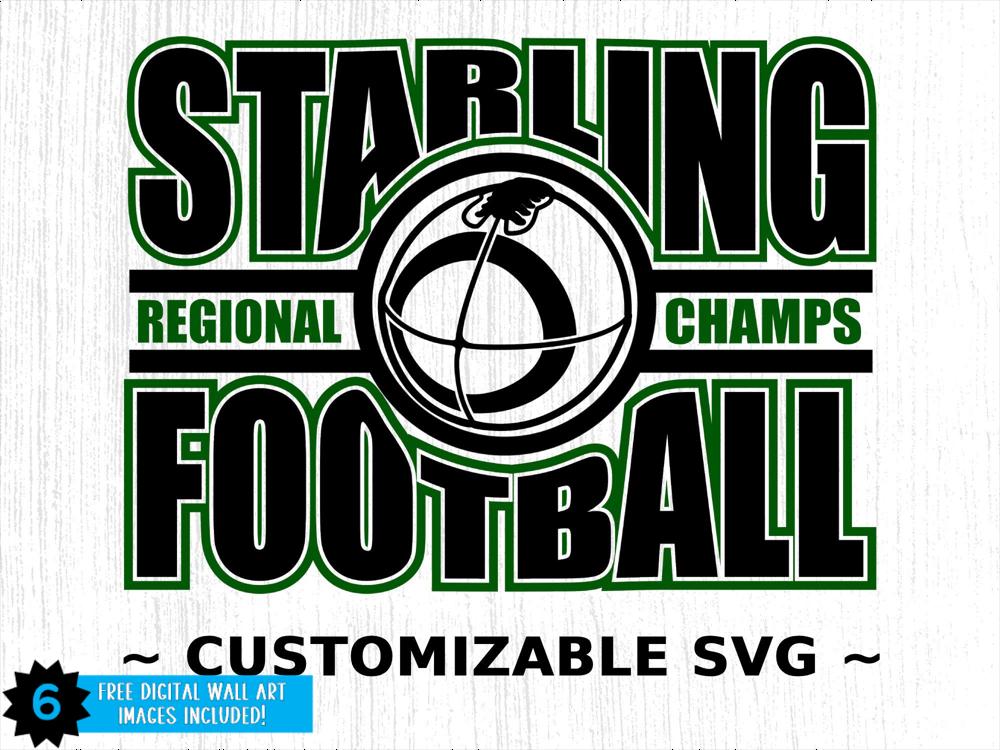 Customizable Football Team SVG, Championship SVG Design Sports Team ...