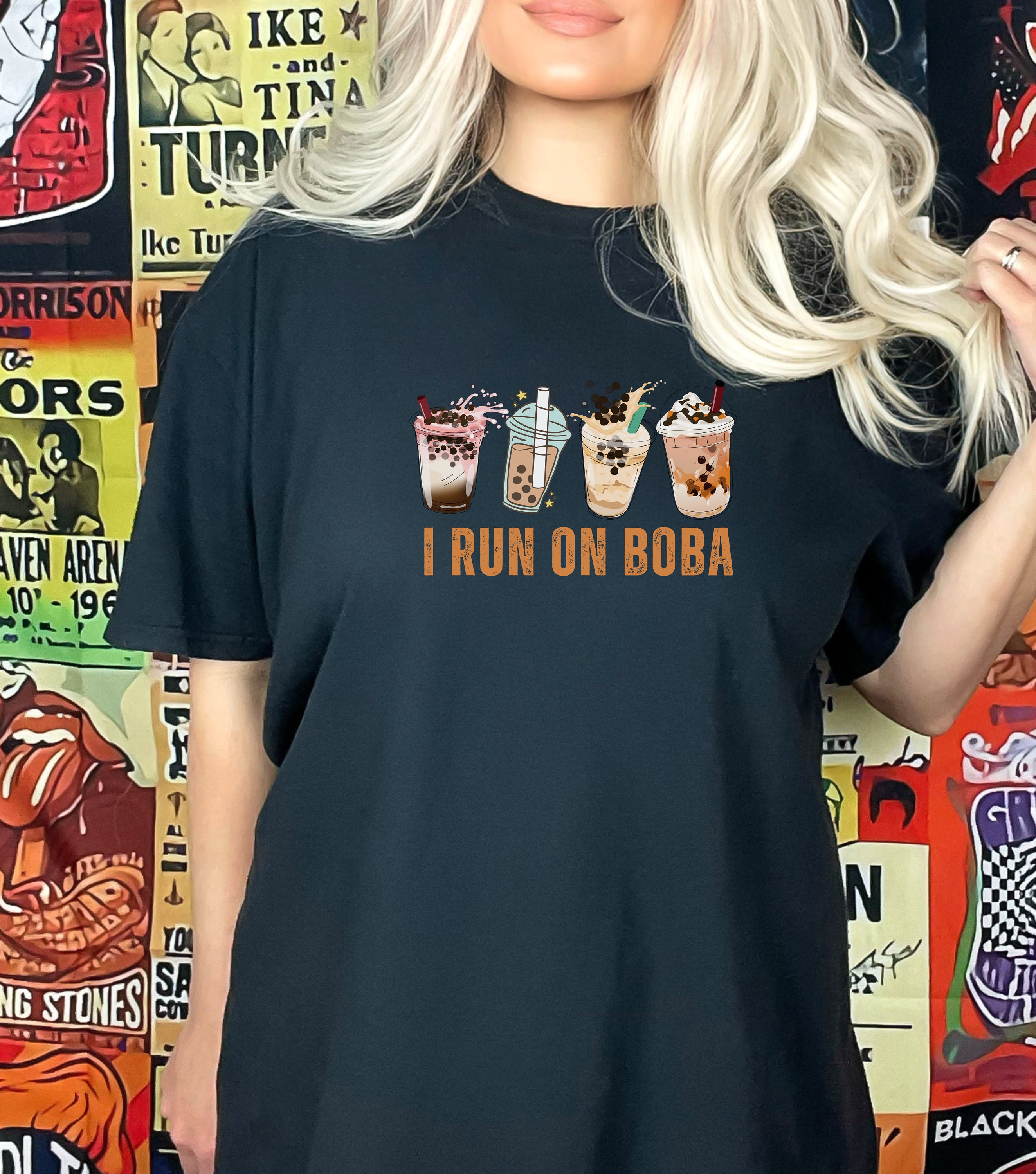 Boba Bubble Tea Comfort Color T-shirt, Trendy Oversized Shirt for Boba ...