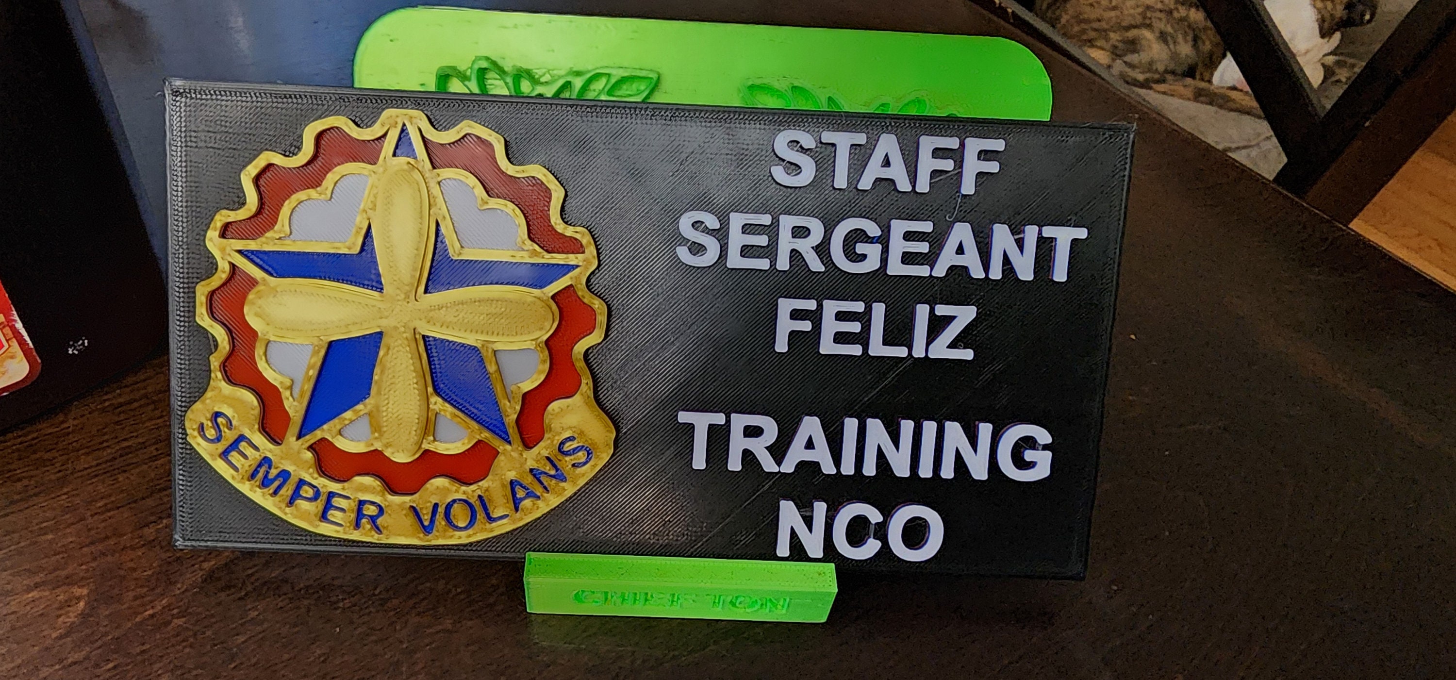 3D Printed Military Office Name Plate - Etsy